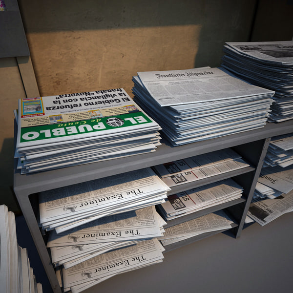 newspapers shop 3d model