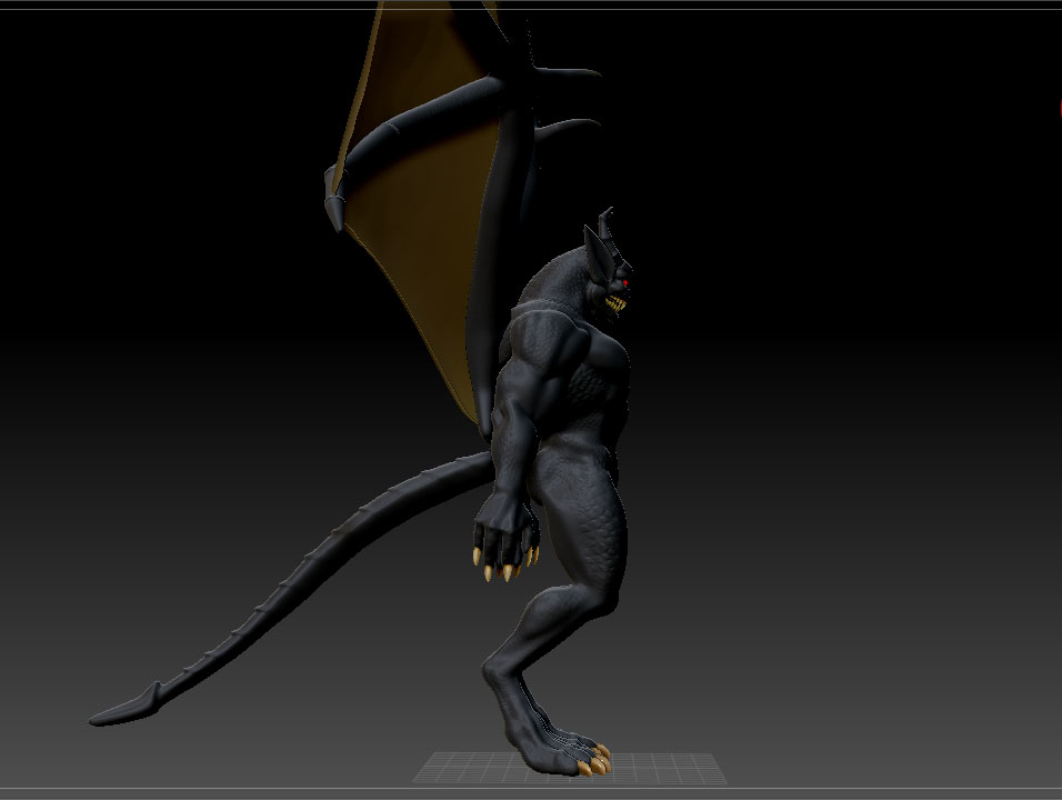 3d bat demon model