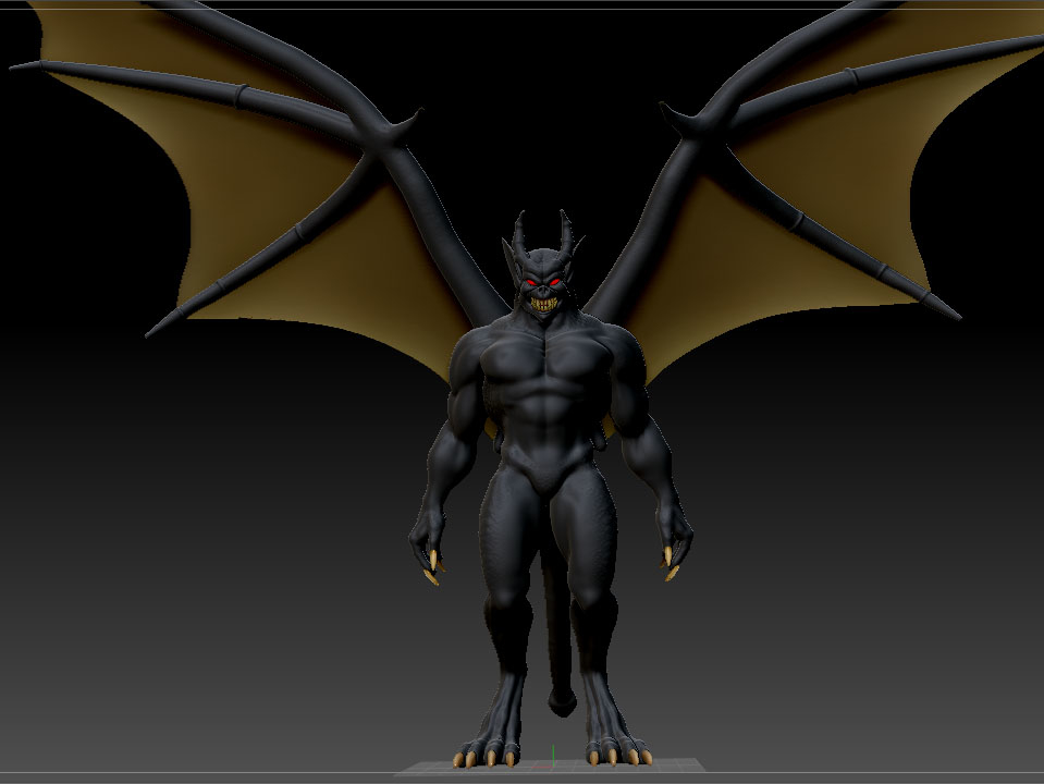 3d bat demon model