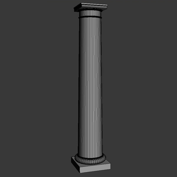 ancient roman tuscan column 3d model