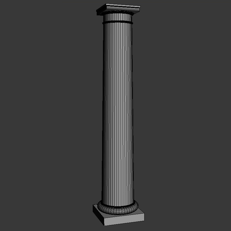 ancient roman tuscan column 3d model