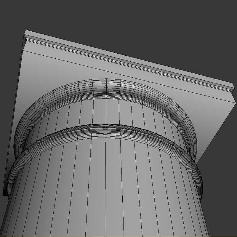 ancient roman tuscan column 3d model