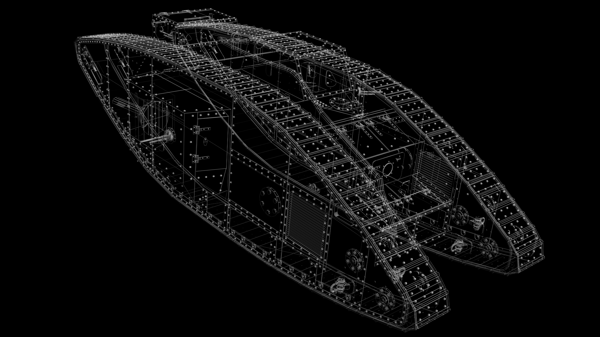 3d model british mark v