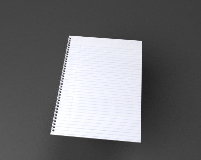 note paper 3d model
