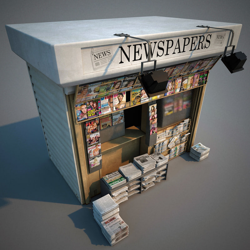 3dsmax newspapers shops