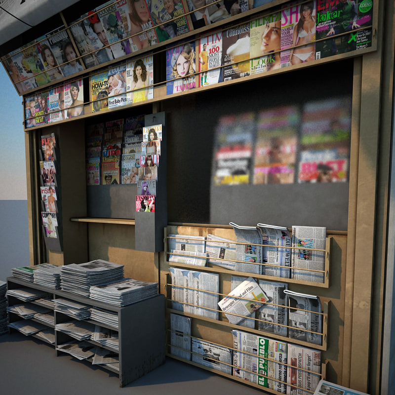 3dsmax newspapers shops