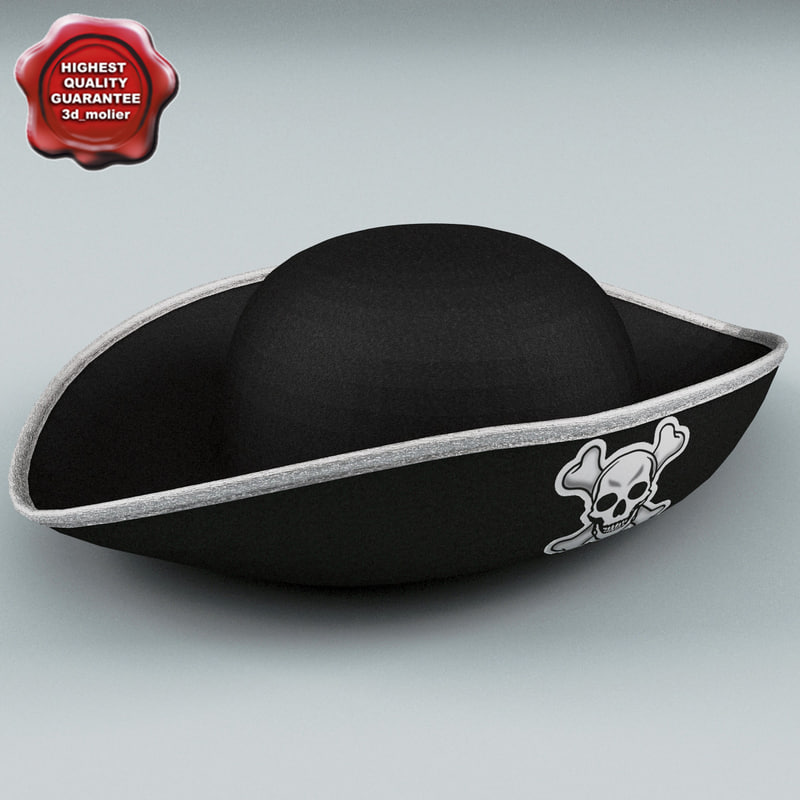 3d pirate hats model