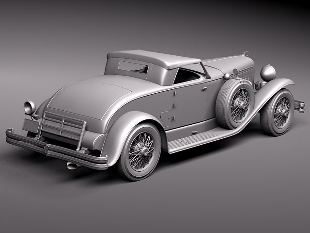 3d duesenberg sj roadster luxury