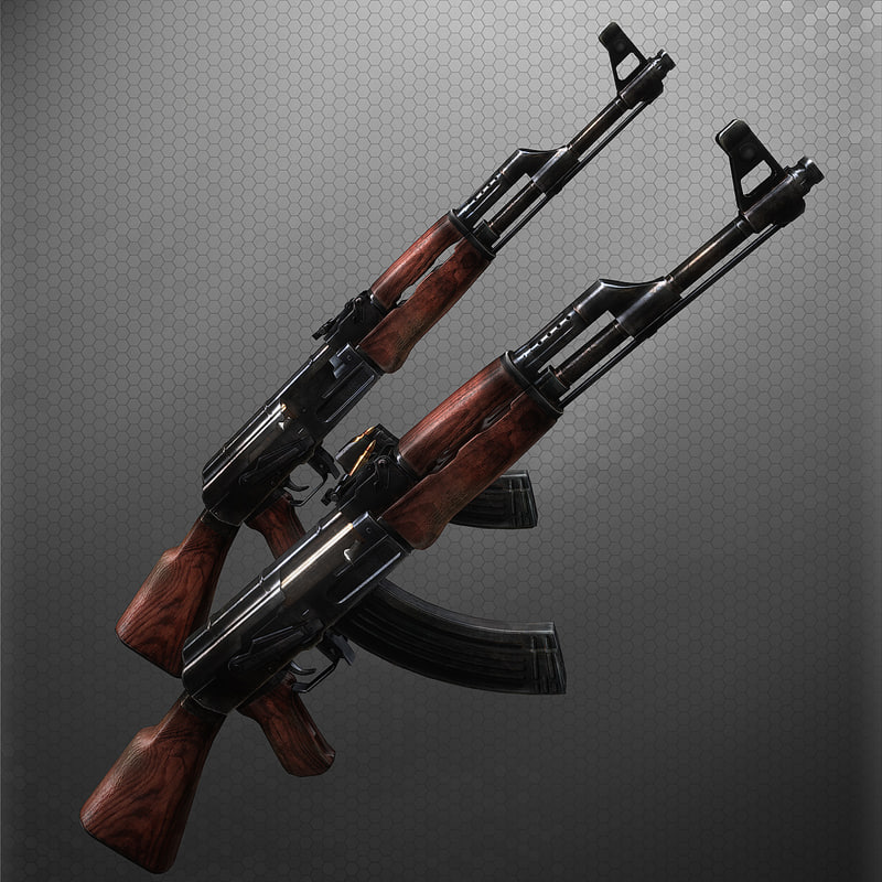 3ds max ak-47 rifle