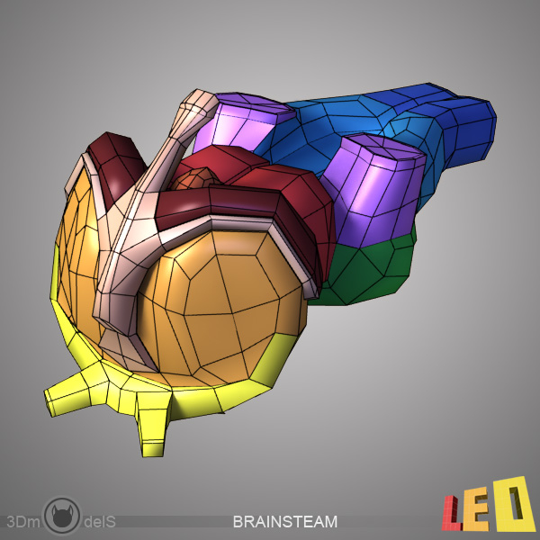 3d horse brain model