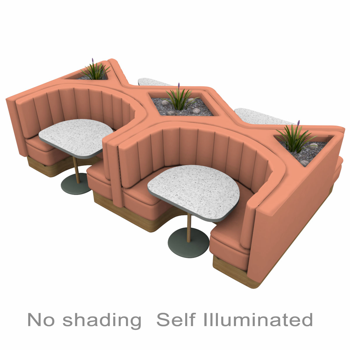 3d model booth restaurants