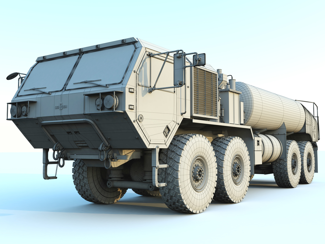 hemtt army trucks 3d model