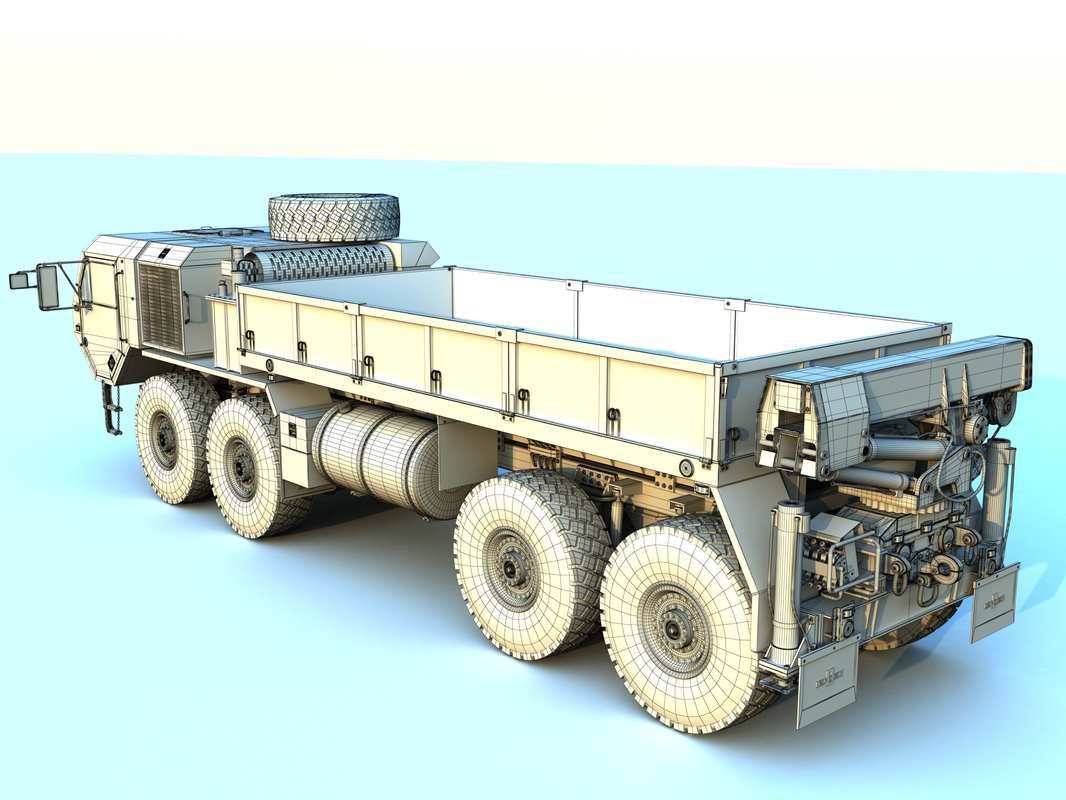 hemtt army trucks 3d model