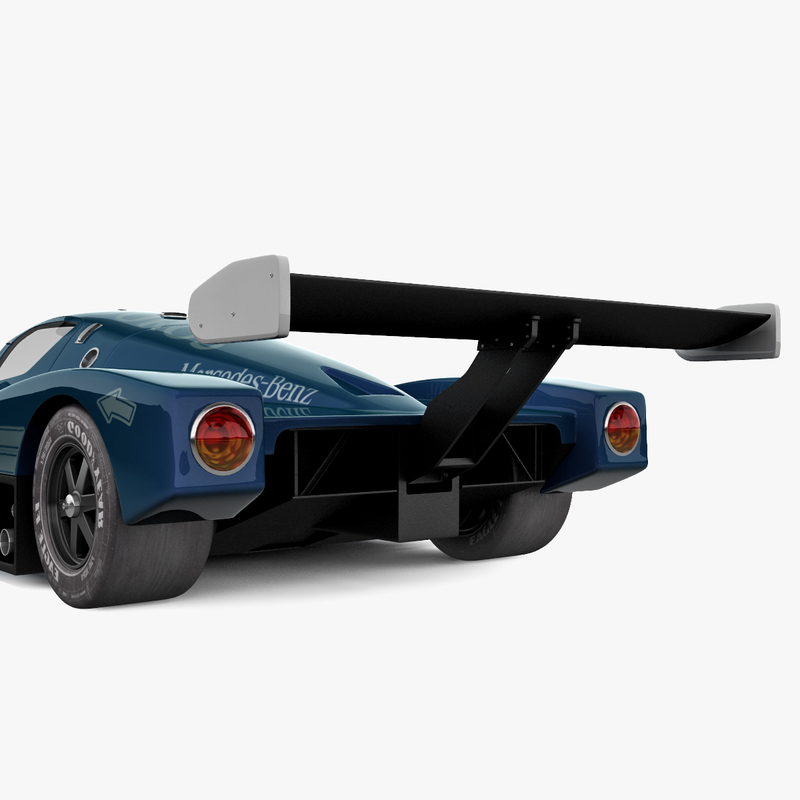 mercedes sauber c9 blue 3d model