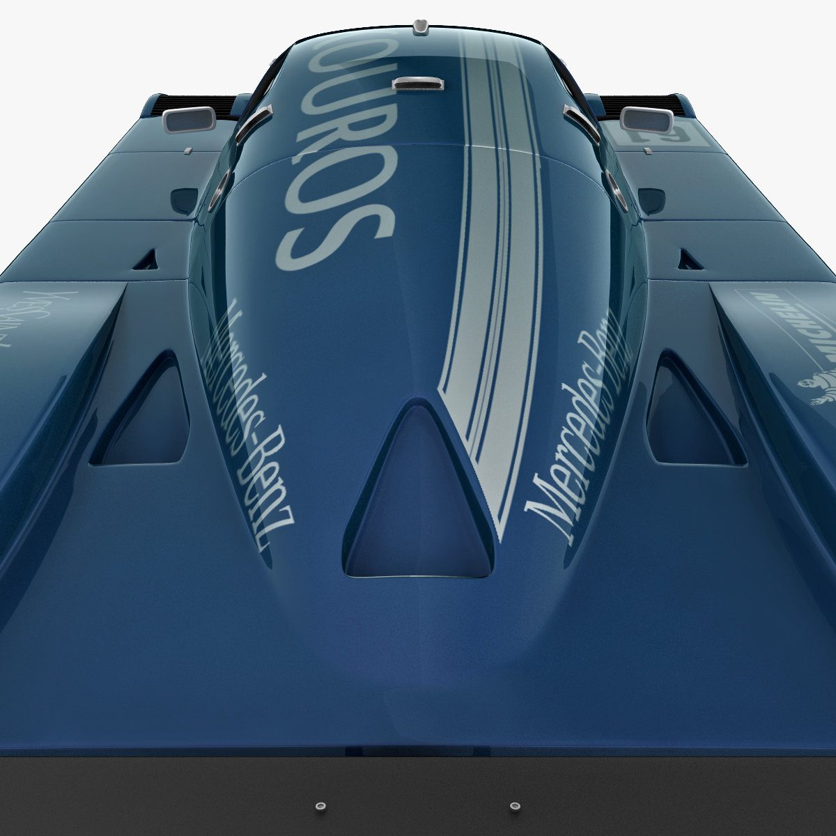 mercedes sauber c9 blue 3d model