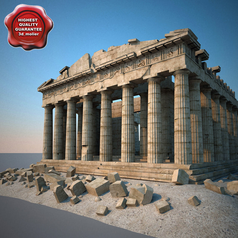 3d max parthenon modelled
