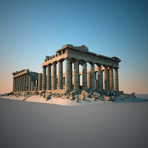 3d max parthenon modelled