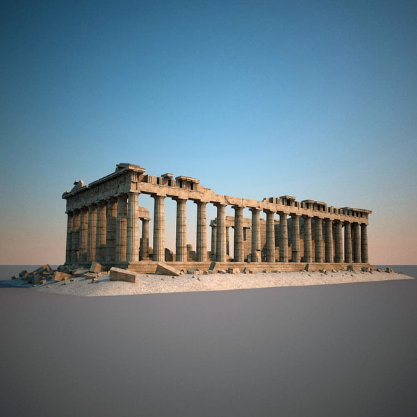 3d max parthenon modelled