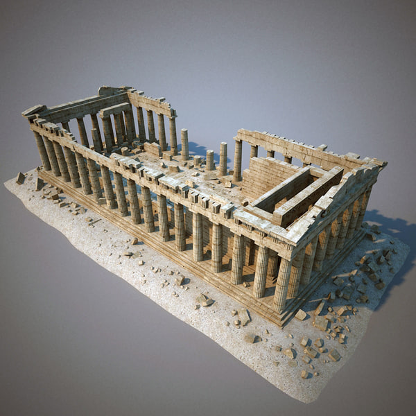 3d max parthenon modelled