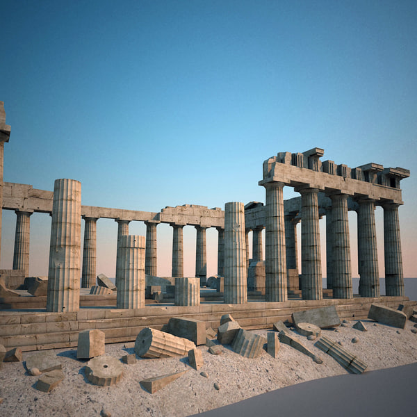 3d max parthenon modelled