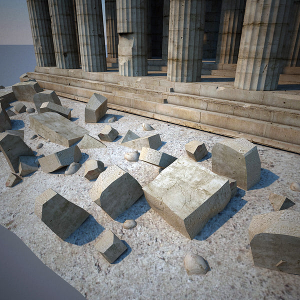 3d max parthenon modelled