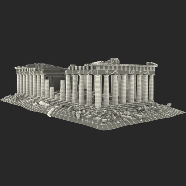3d max parthenon modelled