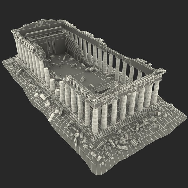 3d max parthenon modelled