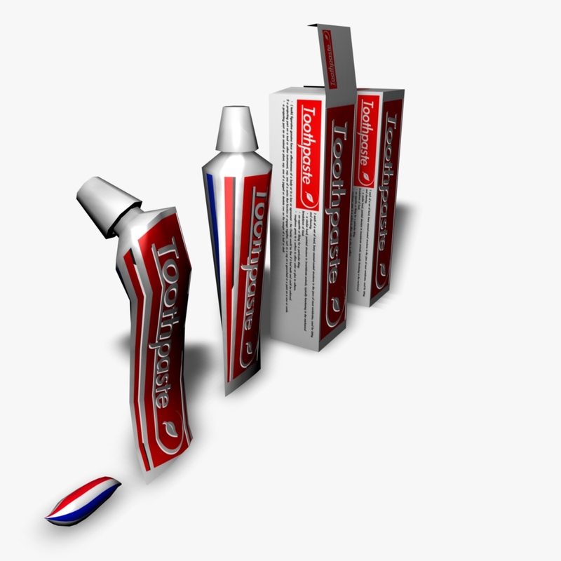 3d model toothpaste packaging