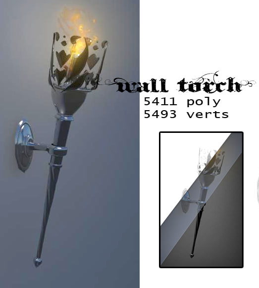3d wall torch