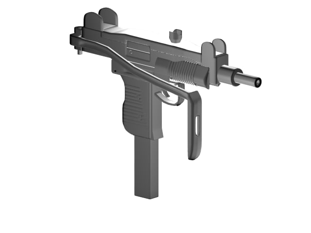 3d model mini uzi