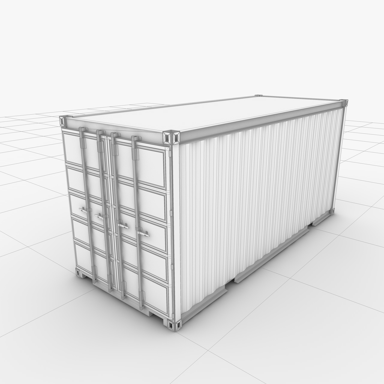 3d 20 container model