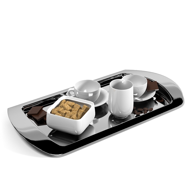 silver dining serving 3d model