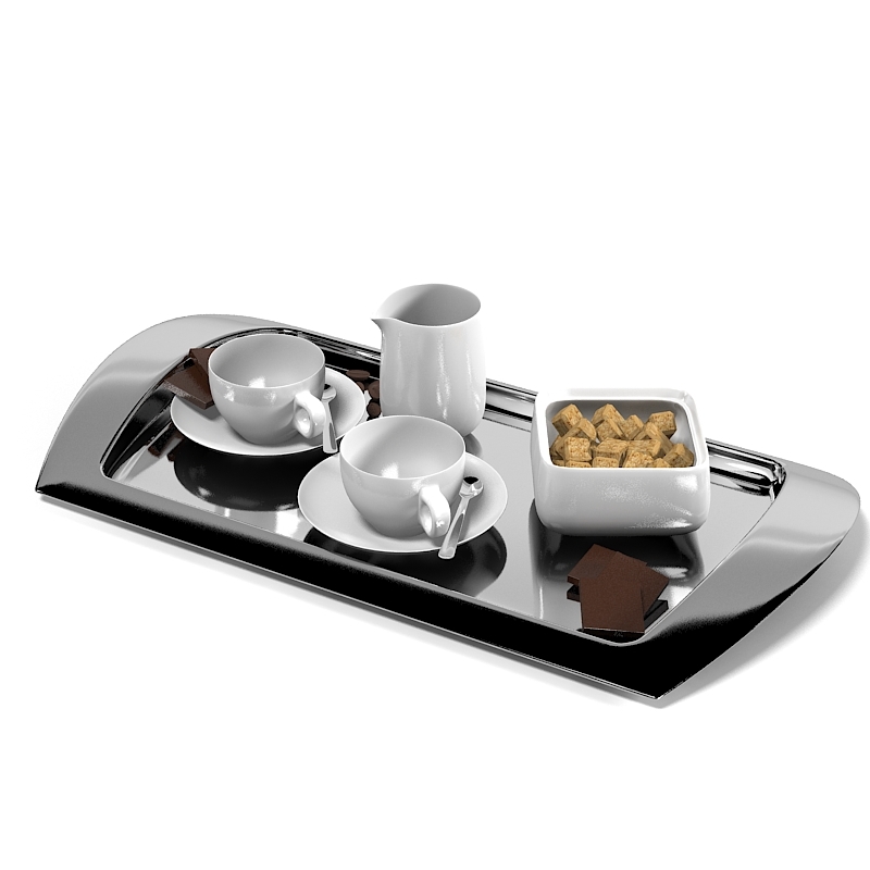 silver dining serving 3d model