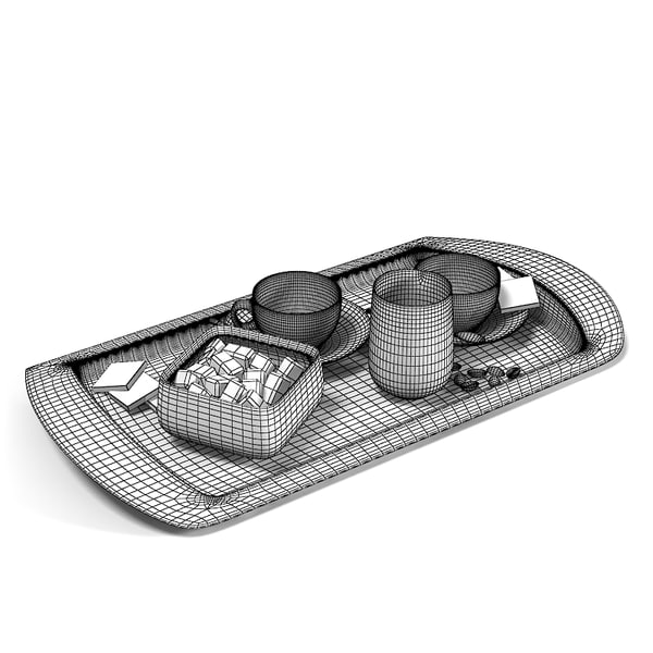 silver dining serving 3d model