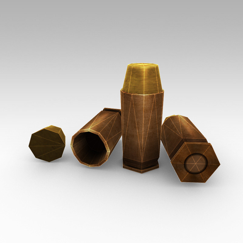 bullet low-poly max