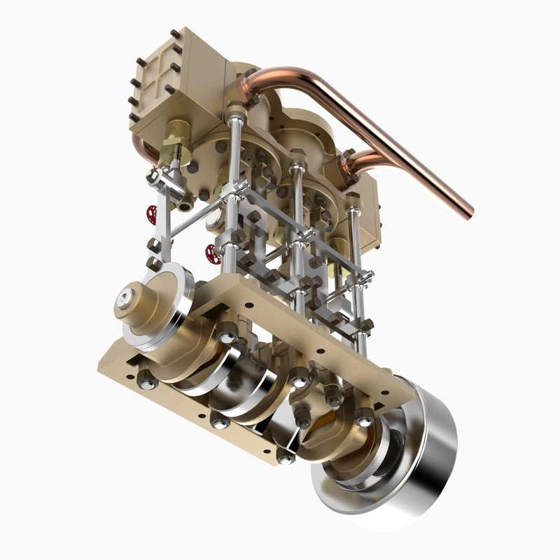 navy style launch engine 3d obj