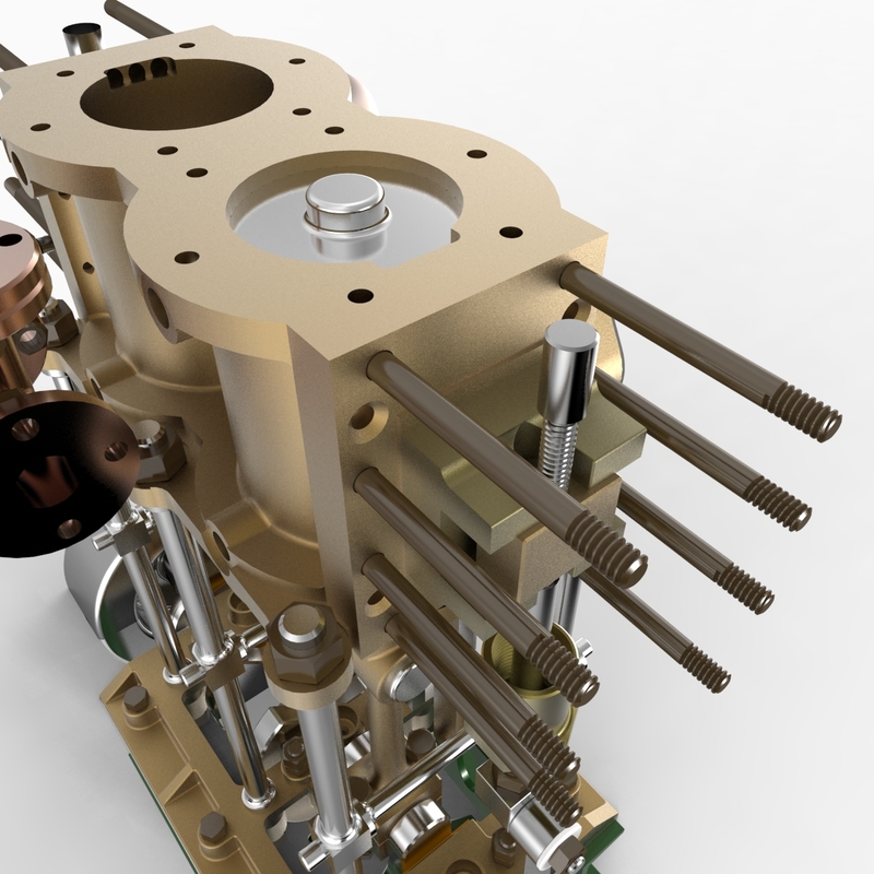 navy style launch engine 3d obj