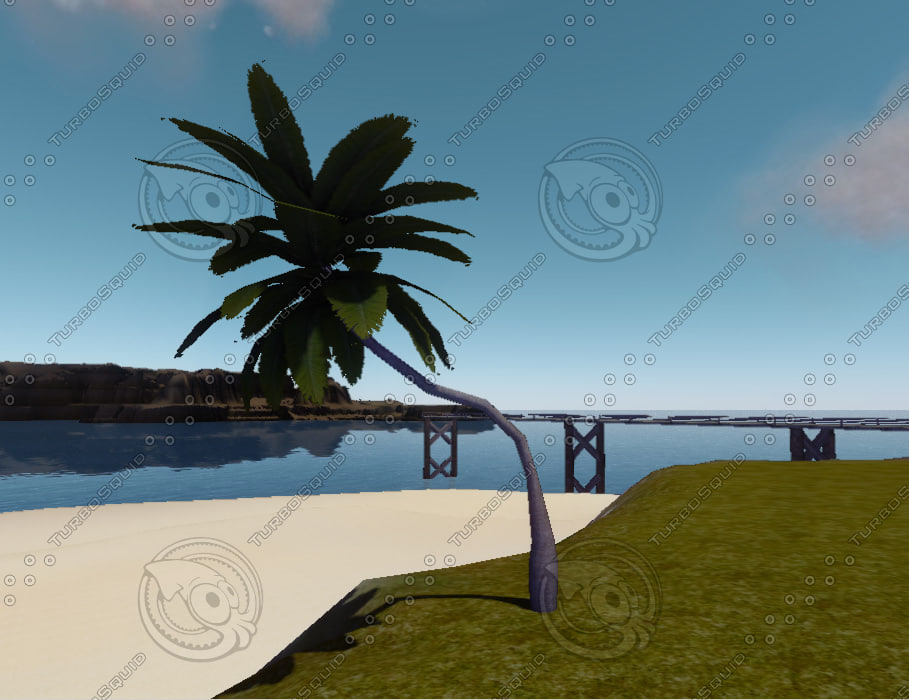 modelo 3d Palmera Curva OpenCollada - TurboSquid 618895