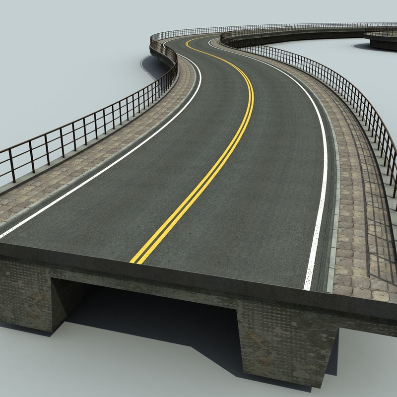 3d road set modelled