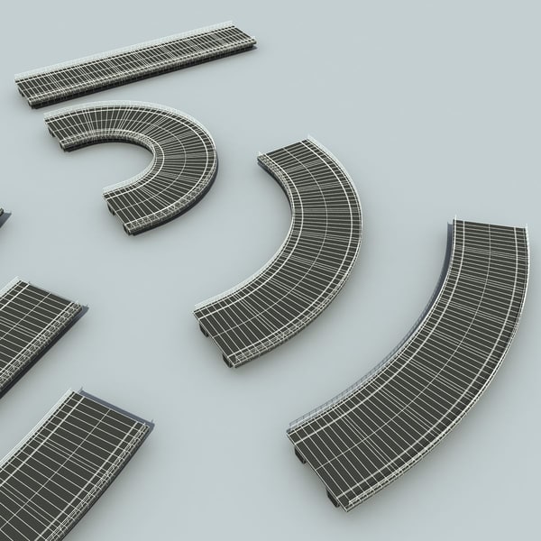3d road set modelled