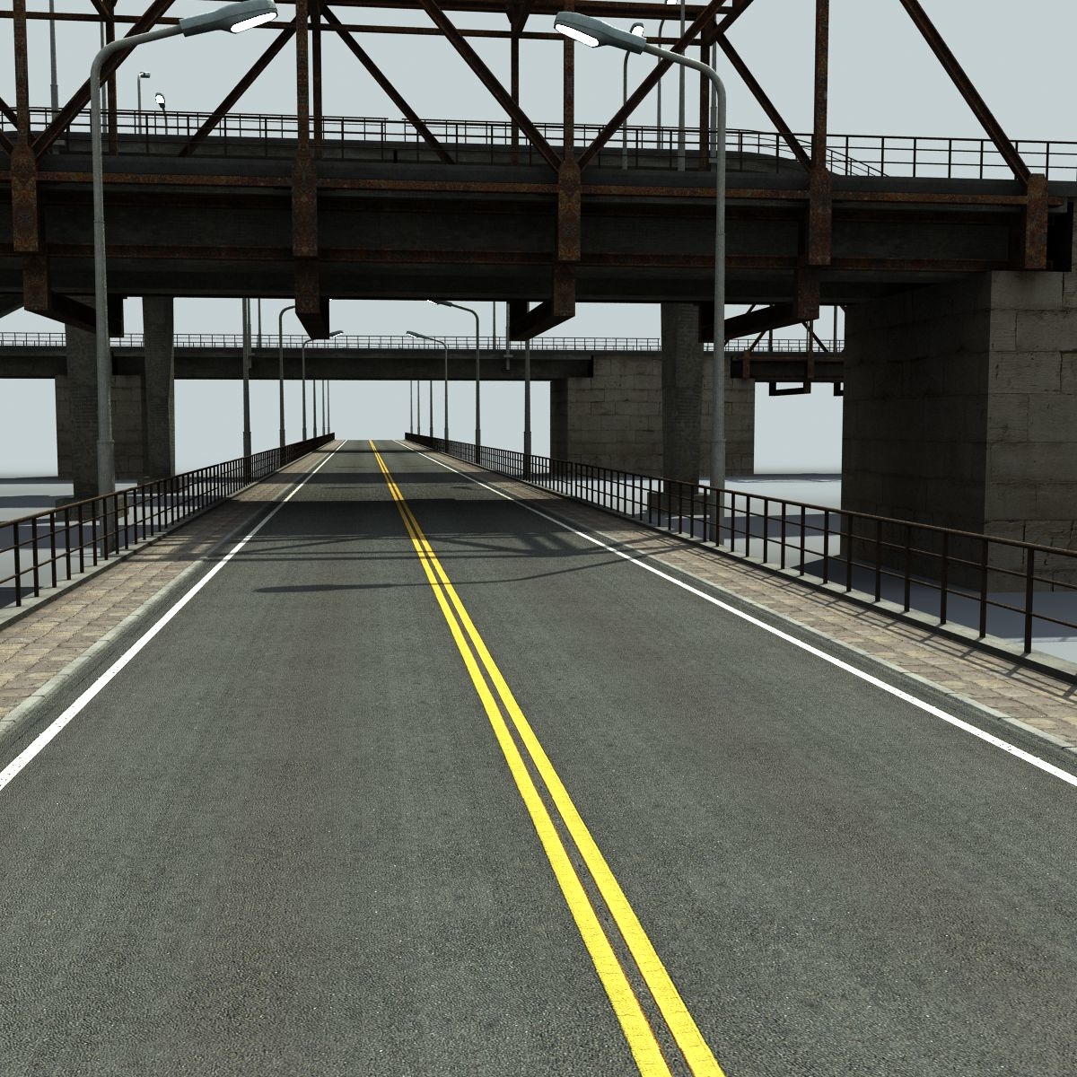 3d model road bridge