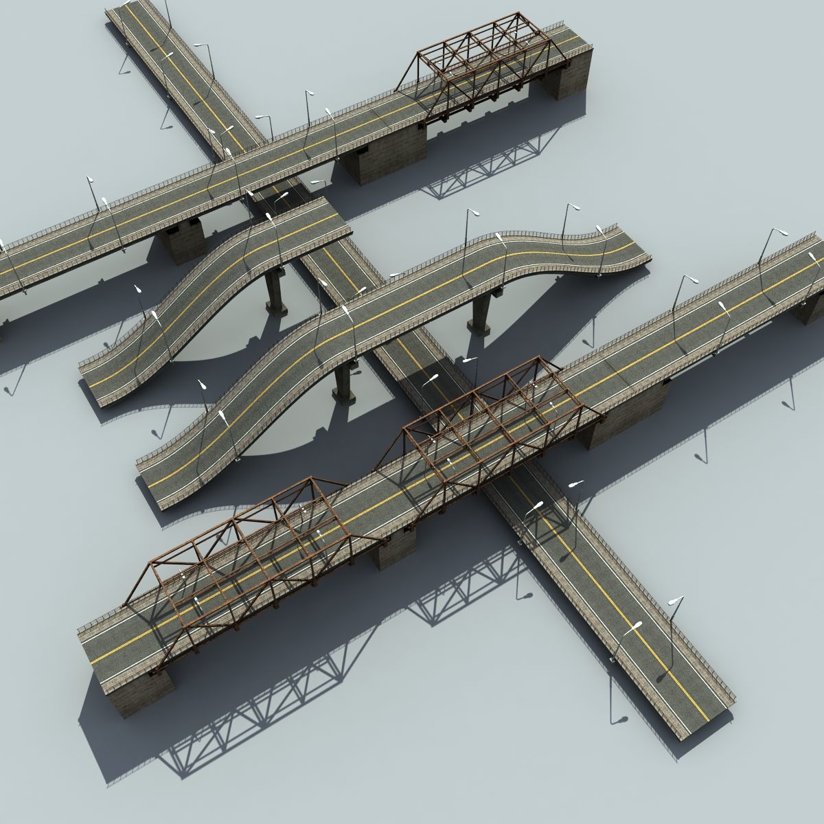 3d model road bridge