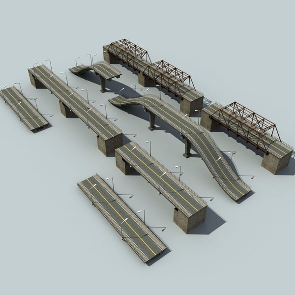 3d model road bridge