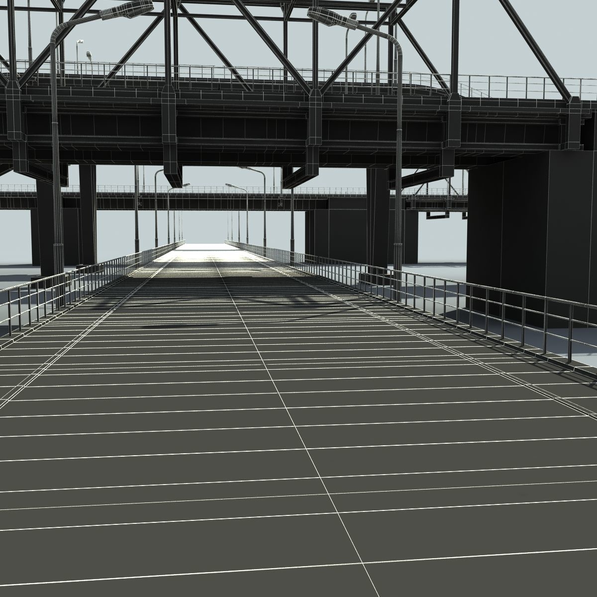 3d model road bridge