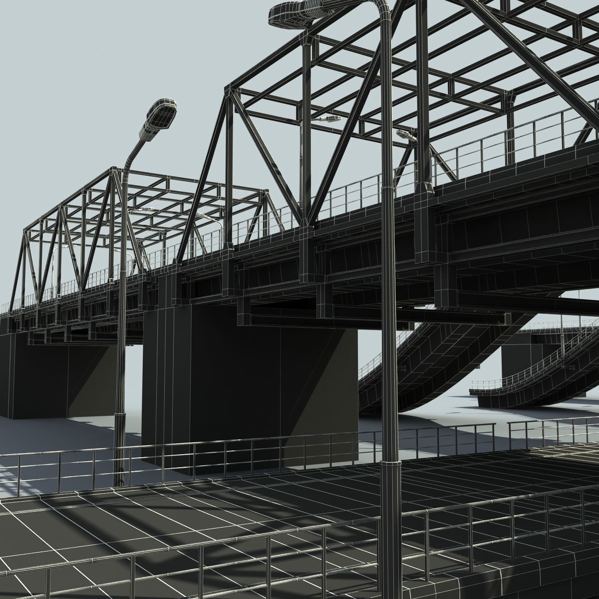 3d model road bridge
