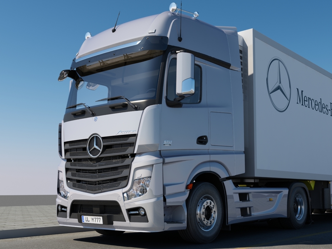 3d model actros 2011 trailer