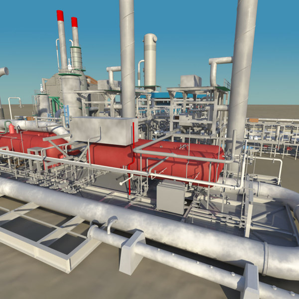 Petroleum Refinery 3D Models for Download | TurboSquid