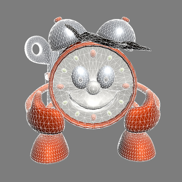 3d smiling clock model