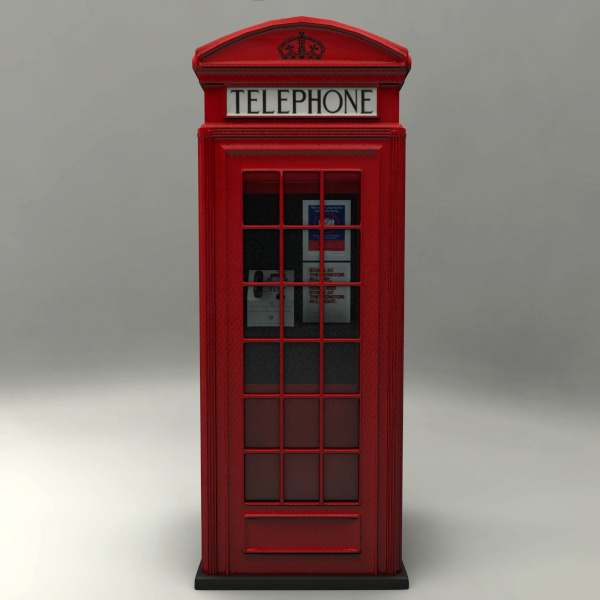 k2 telephone box 3d max