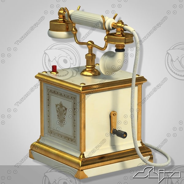 retro telephone 3d model
